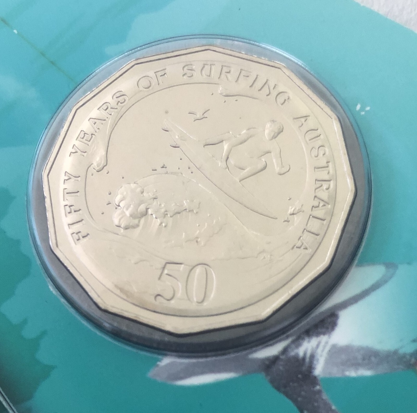 2013 50 cent Uncirculated Coin 50th Anniversary of Surfing Australia ...