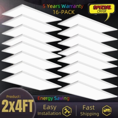 2x4FT 75W 5000K LED Troffer Panel Light, Recessed Edge-Lit Troffer ...