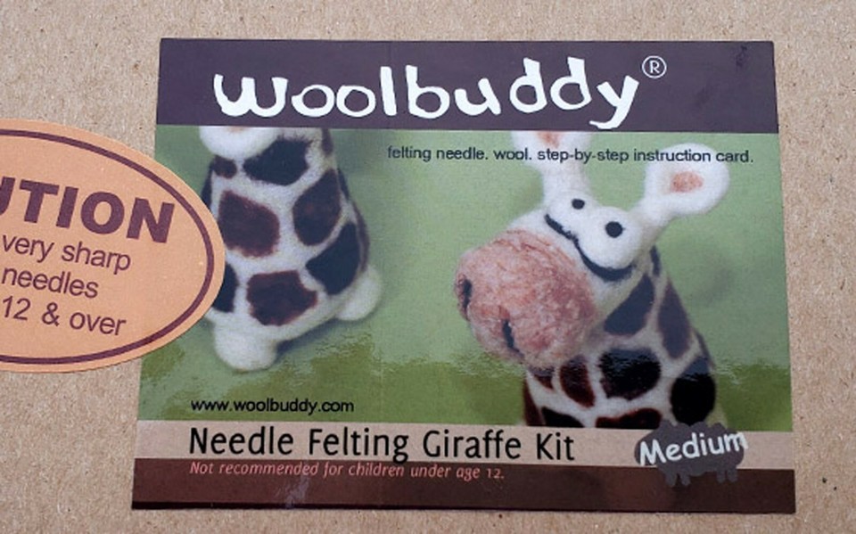Woolbuddy Needle Felting Animal Kits Pick from Giraffe, Owl, Panda or ...