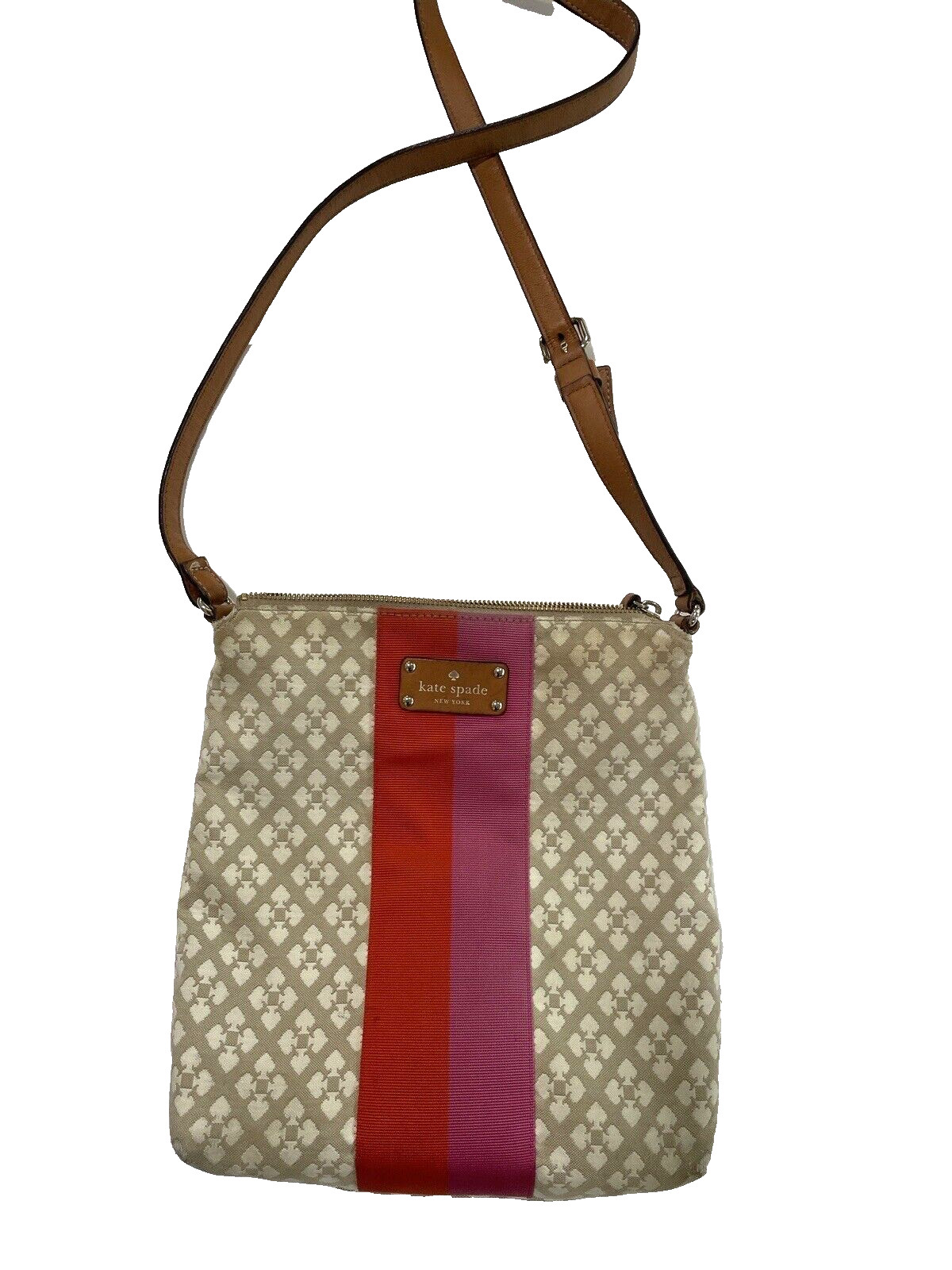 Kate Spade Stucco Victoria Classic Leather Canvas cro… - Gem