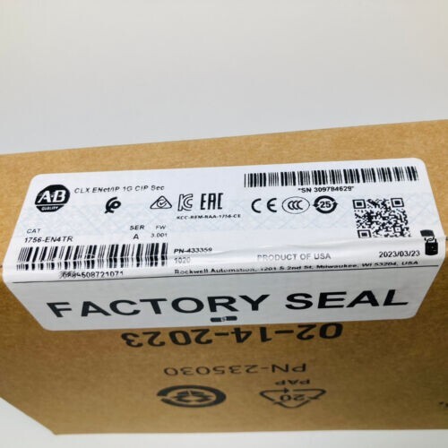 New Factory Sealed 1756-EN4TR SER A ControlLogix Dual Port EtherNet ...