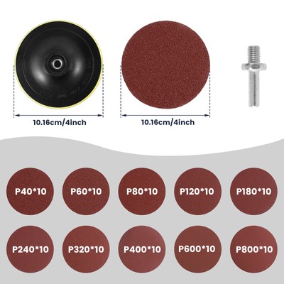 100Pcs Angle Grinder Sanding Disc 40-800 Grit Reusable Round Sanding ...