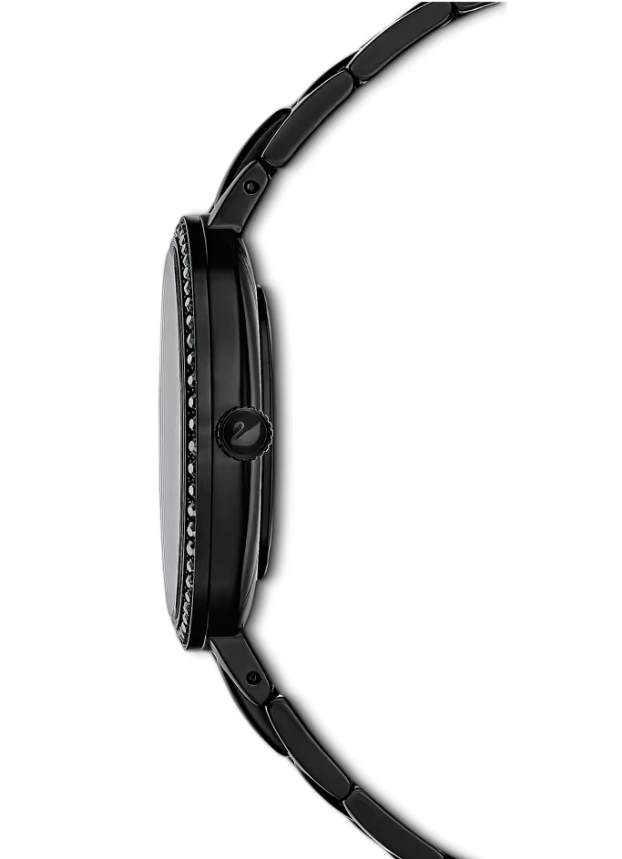 Swarovski Cosmopolitan watch Swiss Made, Metal, Black finish 5547646 ...