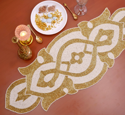 Gold Beaded Table Runner Wholesale Acrylic Table Runner Making Every