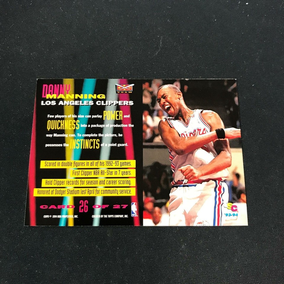 1994-95 Topps Stadium Club Beam Team DANNY MANNING #26 Clippers *JY17 ...