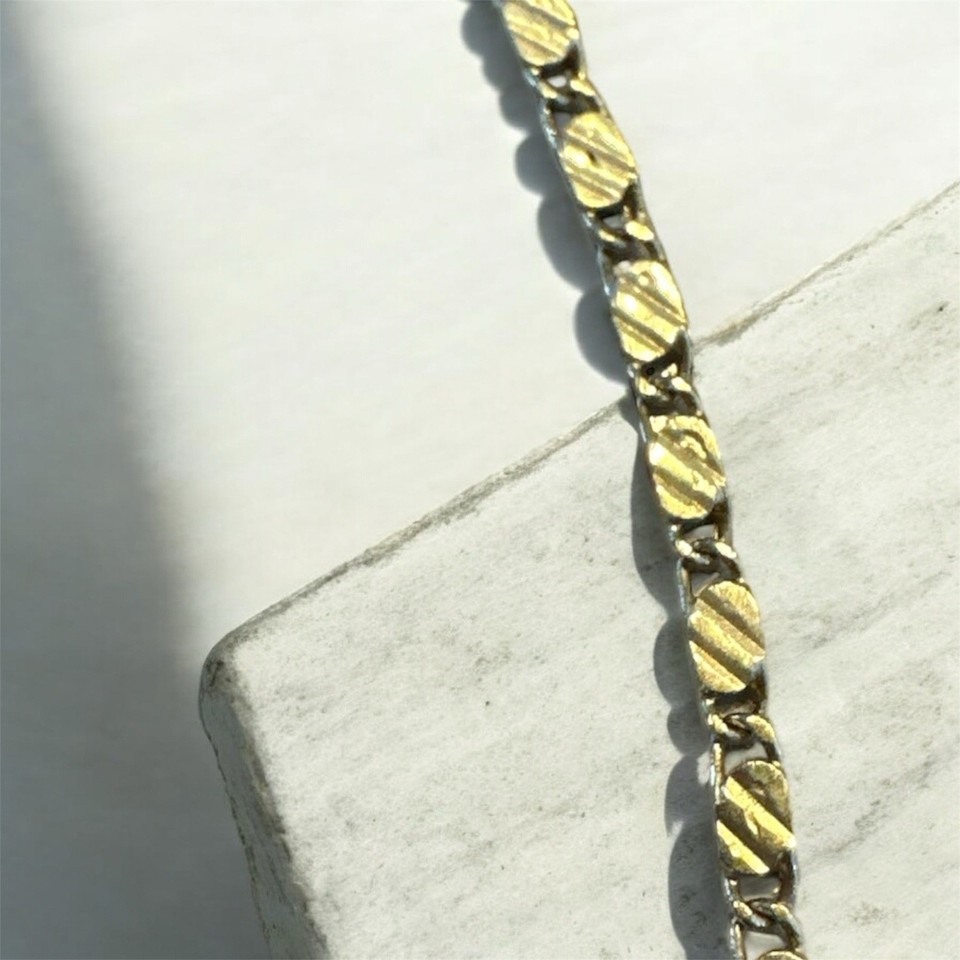 18k Real Gold Filled Diamond Cut Valentino Link Chain 22”- 3.175mm- 8g ...