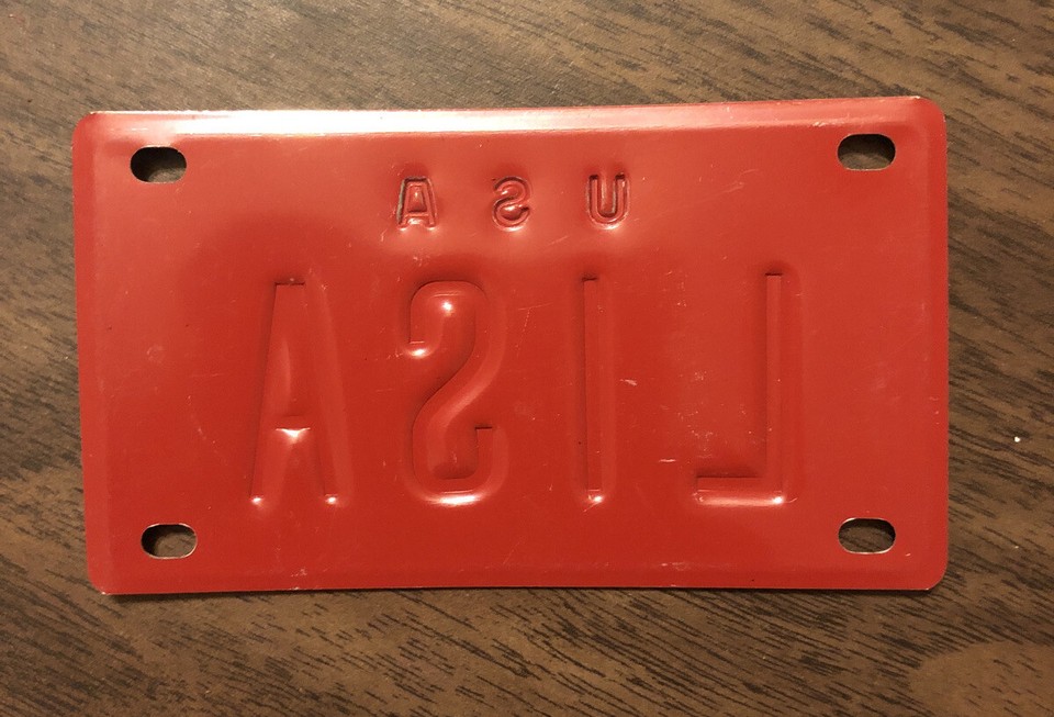 Mini Lisa License Name Plate USA 2.25”x4” Bike Motorcycle Bicycle ...