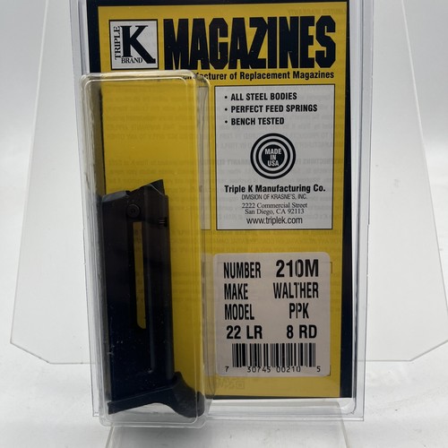 Walther PPK 22LR 8 Round Pistol Magazine w/ Finger Extension Triple K ...
