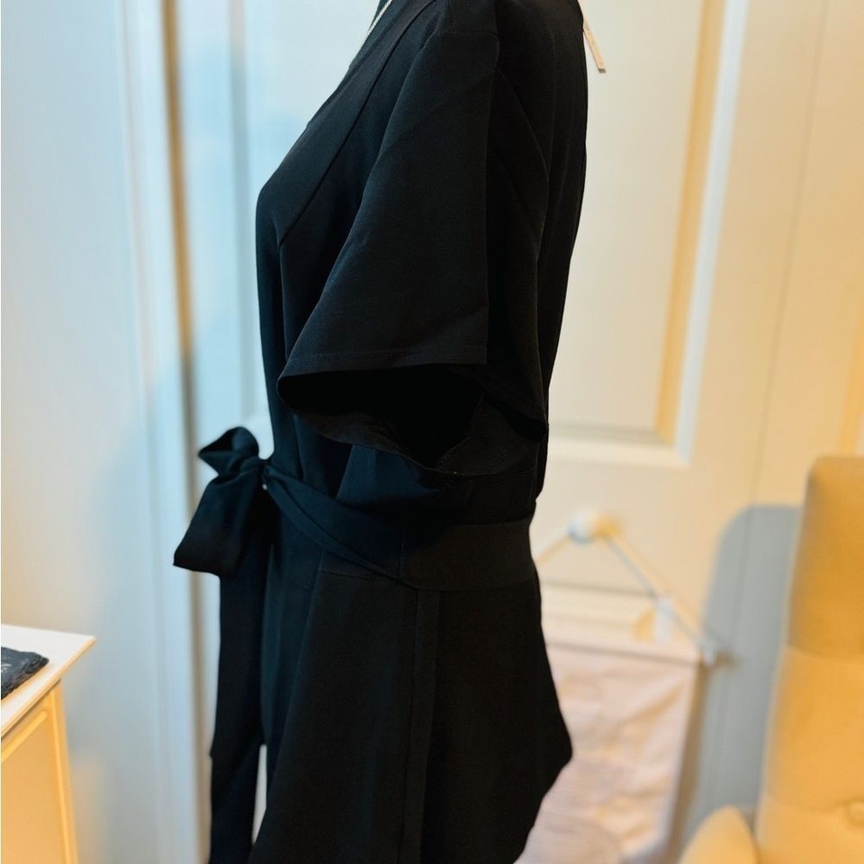 Lane Bryant Womens Plus Size 24 (2x) Black Tie Belted Scoop Top NEW ...