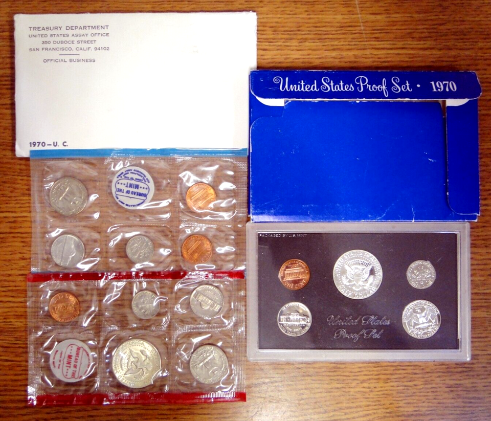 1970 UNITED STATE MINT PROOF SET & UNCIRCULATED COIN SET | eBay
