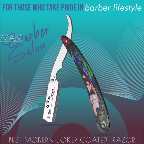 Joker Coated Barber Straight Edge Salon Hair Cut 1 Count (Pack of 1 ...