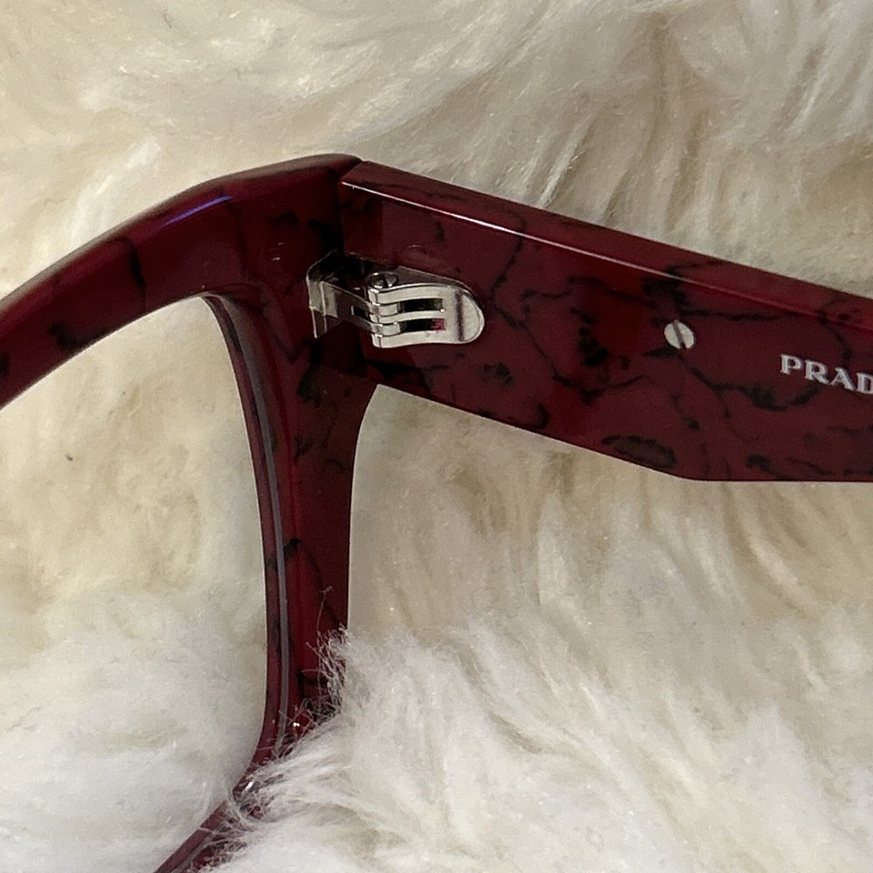 Prada PR 09ZV 09ZV 15D-1O1 51 Etruscan Red Marble Eyeglasses | eBay