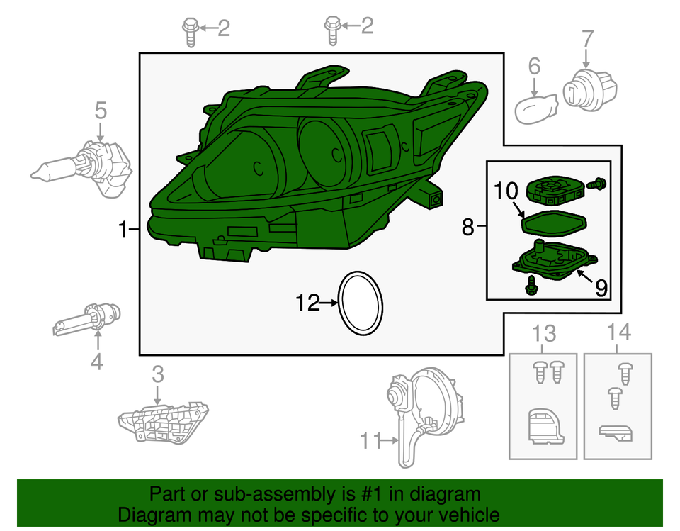 Genuine Lexus Composite Assembly 81145-48B10 | eBay