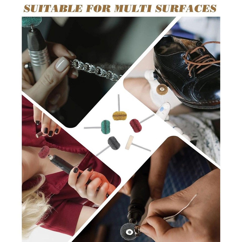 50PCS Abrasive Metal Polishing Buffing Wheel Burr Kit Set for Dremel ...