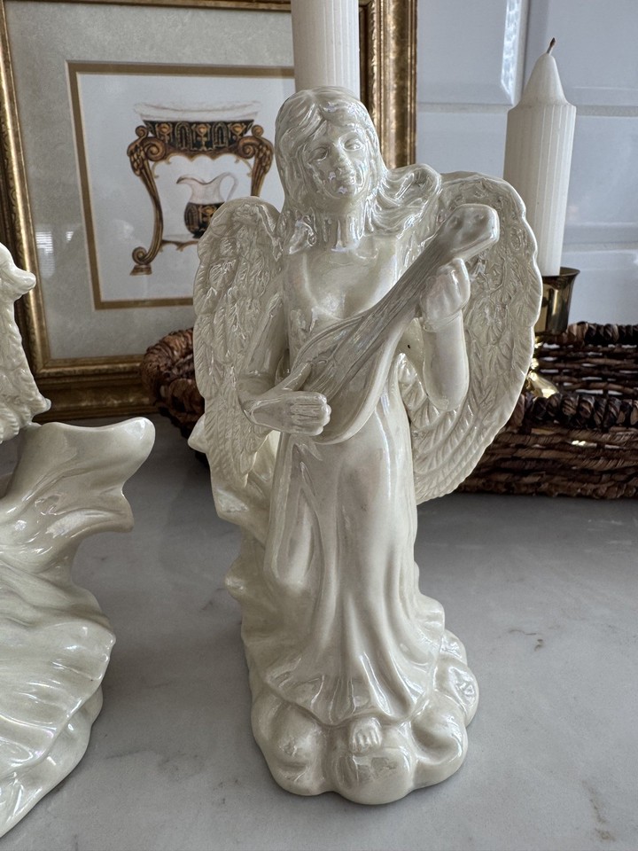 Vintage Musical Angel Figurines Set of 2 | eBay