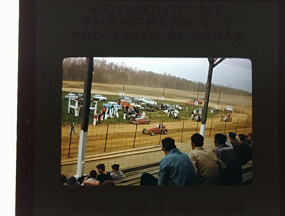 Lot of 18, EARLY DIRT TRACK CAR RACING Kodachrome Red Border 35mm ...