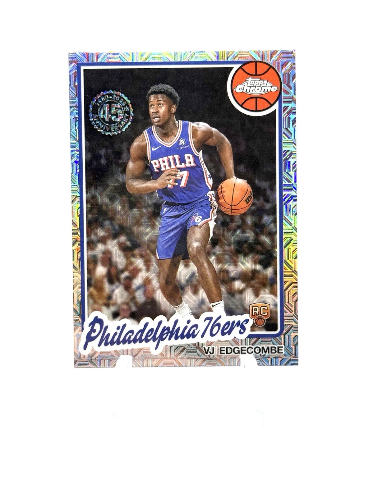 VJ Edgecombe Rookie Chrome Mojo 2025-26 Topps Basketball Card Silver Pack | eBay