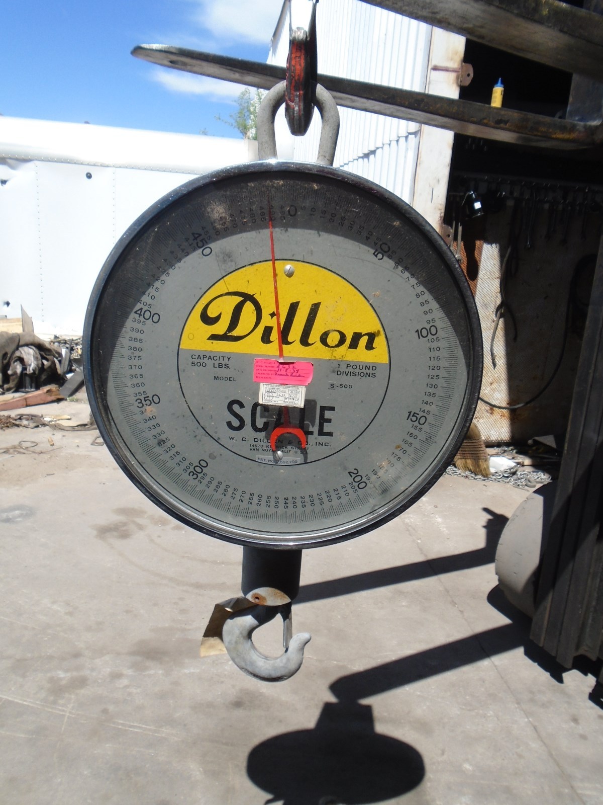 DILLON SCALE 500Lb Hanging Hook Dial Scale | eBay