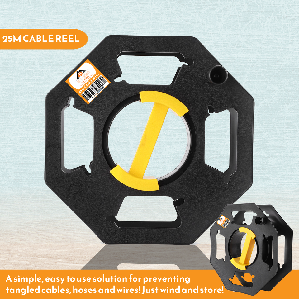 Xtremeauto Cable Tidy Reel 25M Mains Wire Hook Up Lead Extension Holder ...