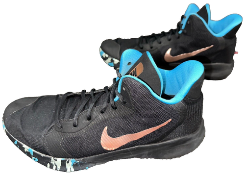 NIKE PRECISION III 3 MENS SIZE 11 BASKETBALL SHOES BLACK/BLUE CAMO ...