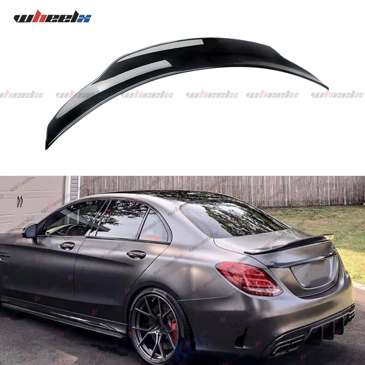 Fits 2015-21 Mercedes Benz W205 C200 C300 C43 AMG Rear Trunk Spoiler ...