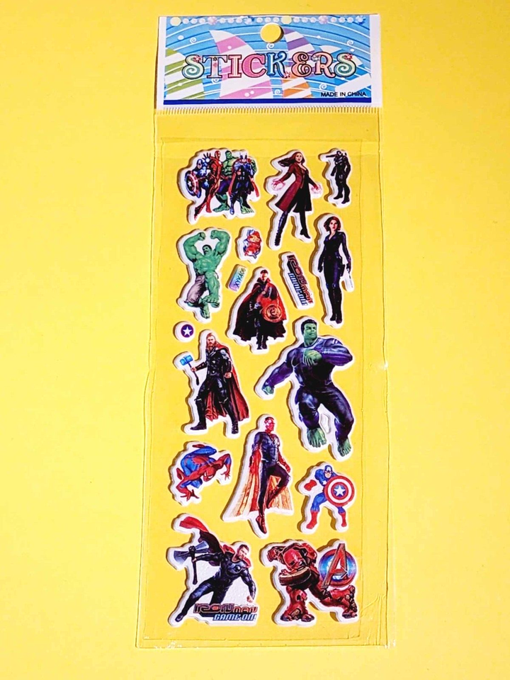 LOT 5x STICKERS SHEETS MARVELS AVENGERS HULK THOR SPIDERMAN DOCTOR ...