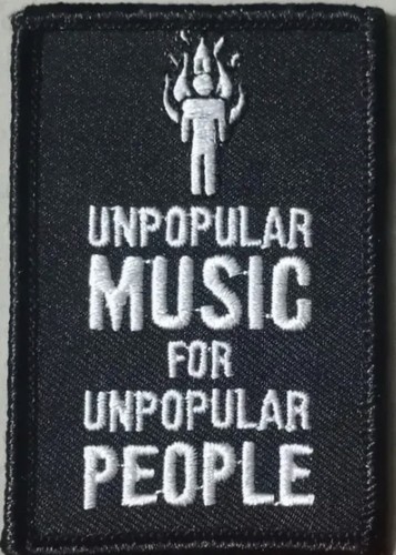 Caustic: Unpopular Music for Unpopular People embroidered Iron on patch ...