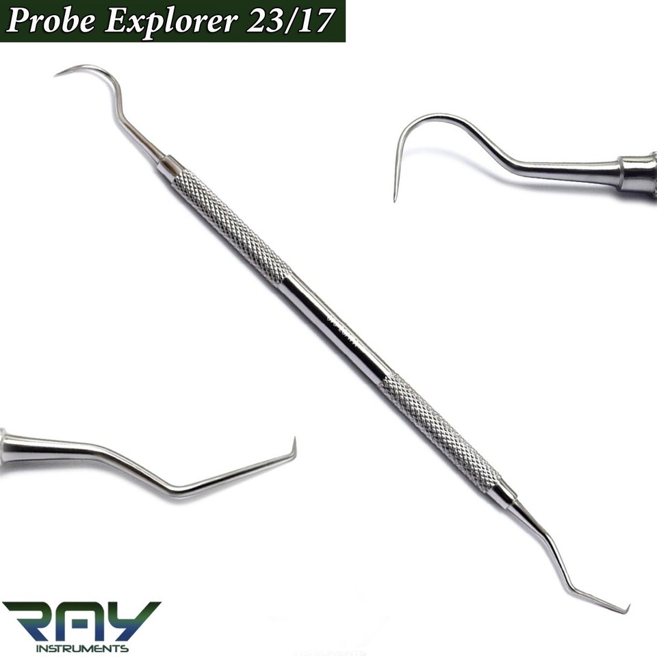 Periodontal Dental Examination Kit Explorers Probe CP 12 Mouth Mirror Tweezer | eBay