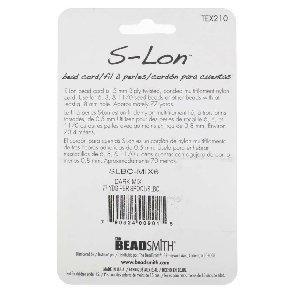 S-Lon Bead Cord Diameter .5mm Dark Mix 28575 (4 spool) | eBay