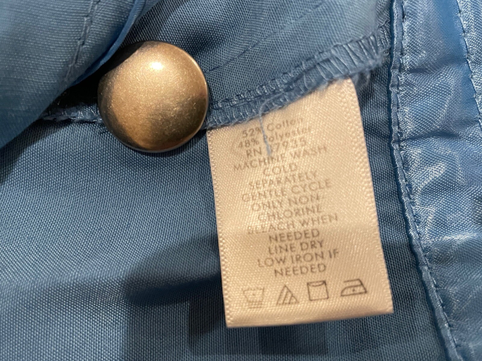 Susan Graver Beautiful Satin Blue Jacket/Blazer Button Front, Size ...