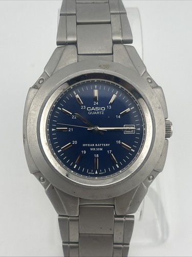 Casio Watch Men 2719 MTP-3050 Blue Dial 38mm Date 6.5" Band- New ...