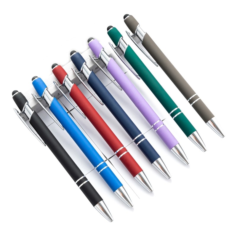 Ballpoint Pen with Stylus Tip 7Pcs Clicks Ball Pens Stylus Pen for ...