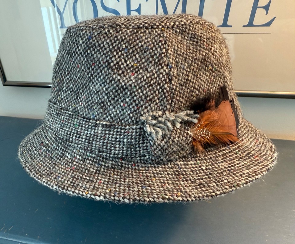 Hanna Hats Men's Donegal Tweed Original Irish Walking Hat Size M ~super ...