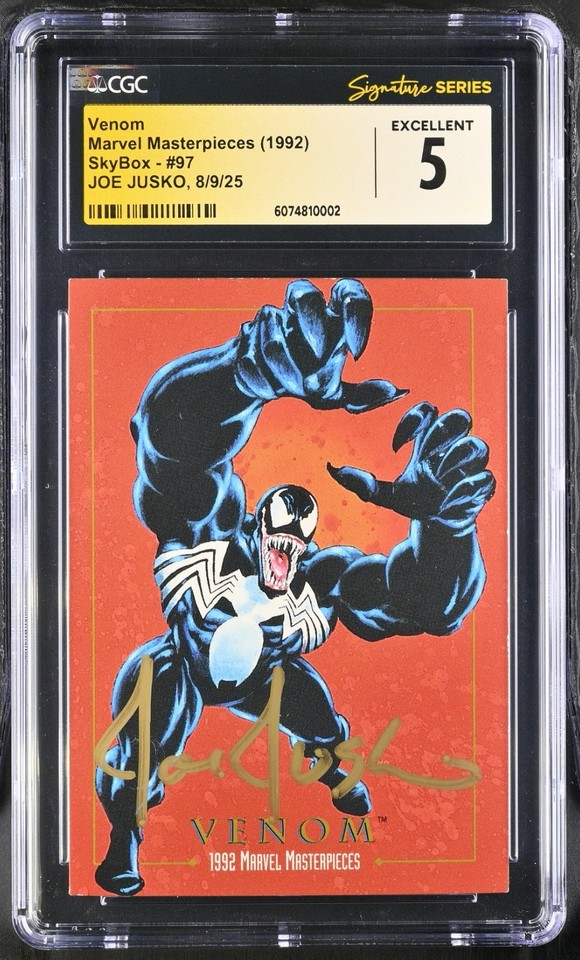 1992 Marvel Masterpieces Signed Joe Jusko CGC/PSA Trading Cards – Venom ...