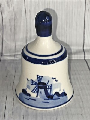 Delft Bell, Small Blue And White Bell, Made In Holland, Vintage Travel ...