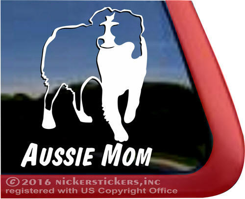 Aussie Mom | Australian Shepherd Vinyl Dog Window Decal Sticker | eBay