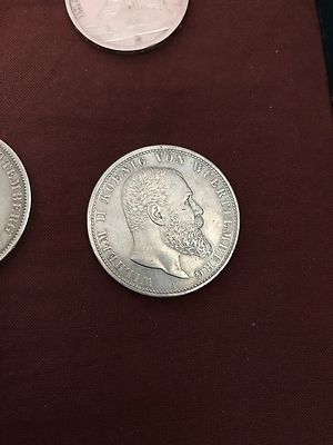 Wilhelm II Karl Koenig Von Wuerttemberg. F. Deutsches Reich 1908. Funf ...