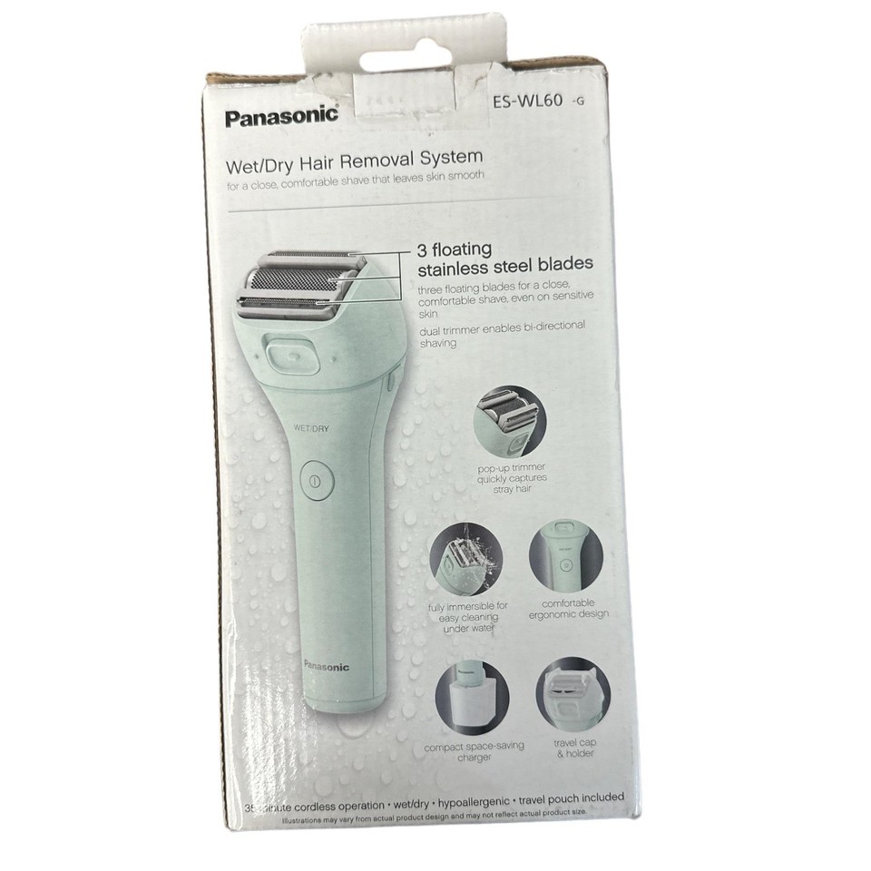 Panasonic Close Curves Electric Razor for Women Cordless 3-Blade Wet ...