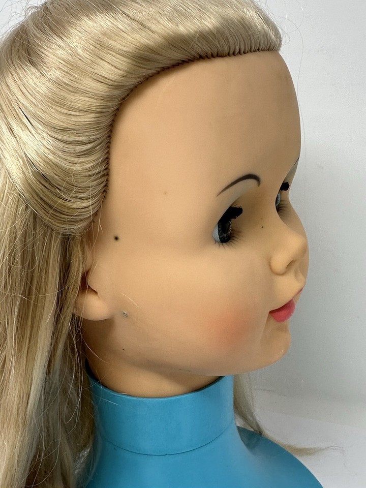 Nasco Claudette Hair Styling Mannequin Doll Head Blonde Blue Eyes 1967 ...