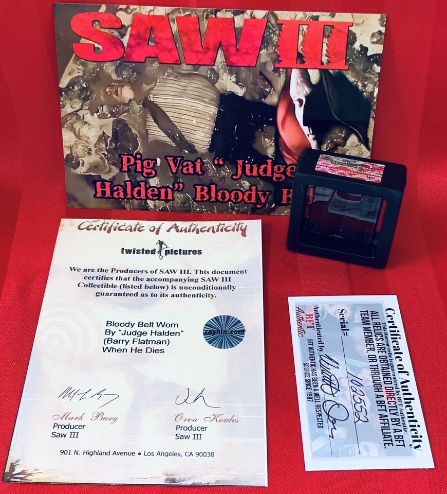 Saw 3 Screen Used Judge Halden Belt Swatch Pig Vat Scene | eBay