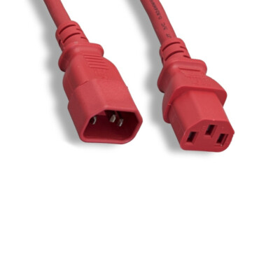 6Ft Red Power Cable for Cisco CAB-C13-C14-AC= Replacement Jumper Cord ...