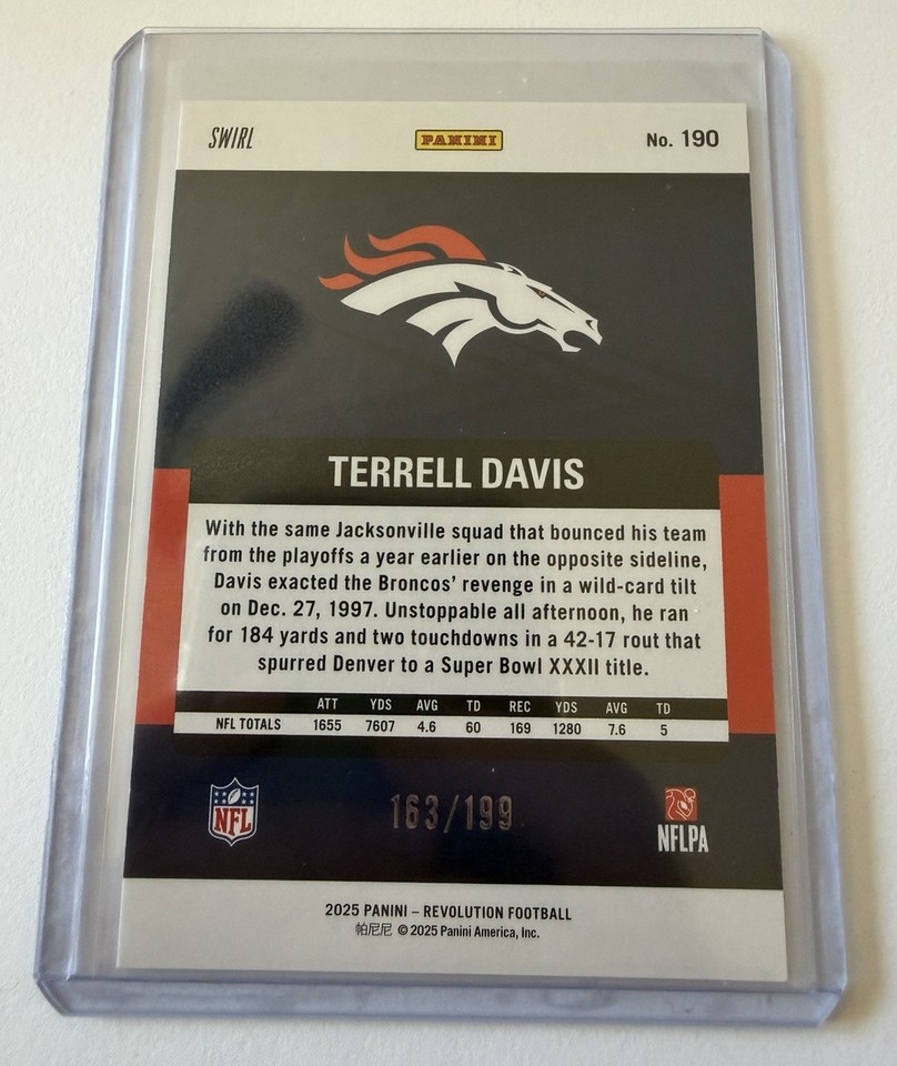 2025 Panini Revolution - Terrell Davis #190 Green Swirl /199 🔥 | eBay