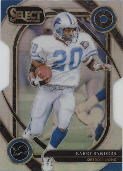 2024 Panini Select - Club Level Barry Sanders #208 Silver Prizm Die-Cut ...