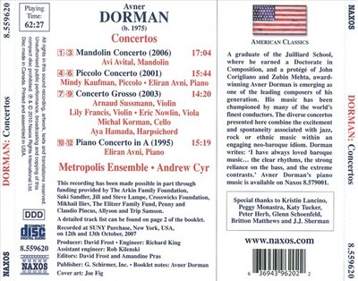 ANDREW CYR AVNER DORMAN: CONCERTOS NEW CD 636943962022| eBay