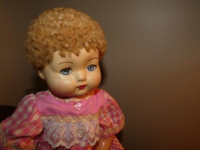 Effanbee Sweetie Pie Composition & Cloth Doll 1940s Blonde Caracul Wig ...