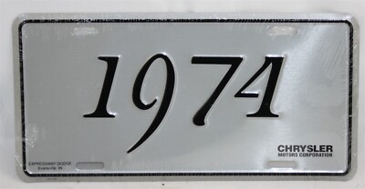 NEW Mopar 1974 Model Year License Plate | eBay