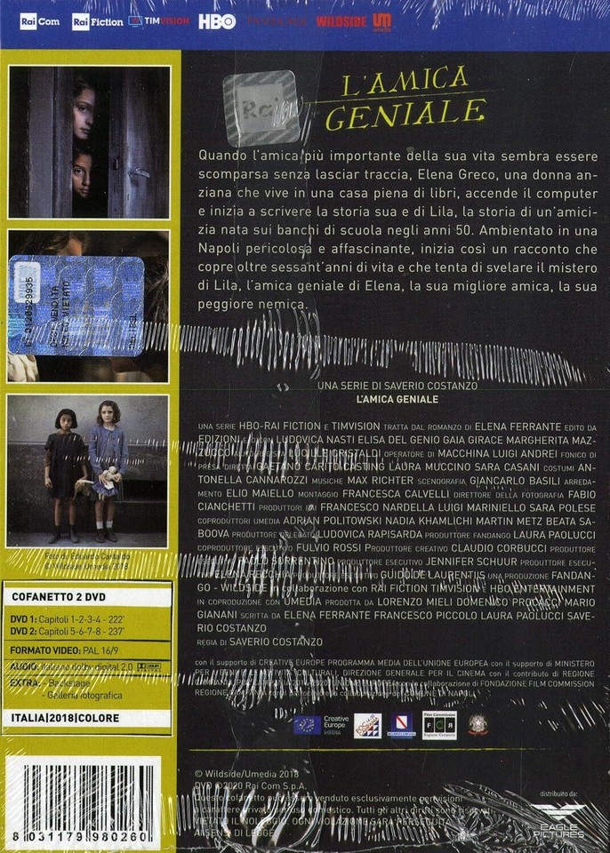 L'Amica Geniale Stag. 1 (2 Dvd) (DVD) Elisa Del Genio Ludovica Nasti ...