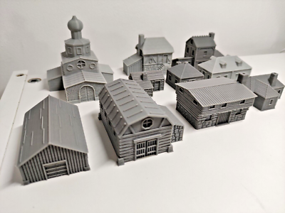 10mm Scale Table Top Wargaming Napoleonic Russian Village – 8 Buildings ...