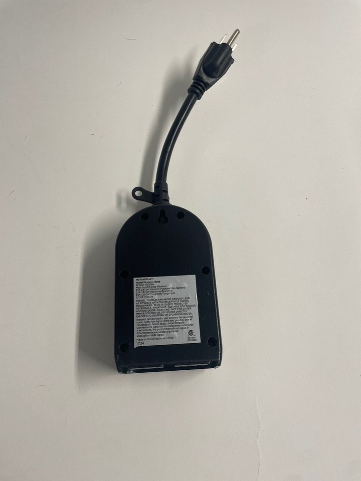 myTouchSmart Simple Set Plug-In Dual Digital Outdoor Timer 2 Grounded ...