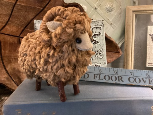 Vintage hand crafted Wool Ram natural fibers Animal Male Sheep Derpy ...